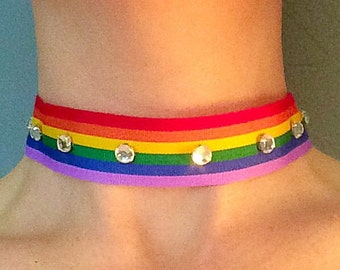 Pride choker | Etsy