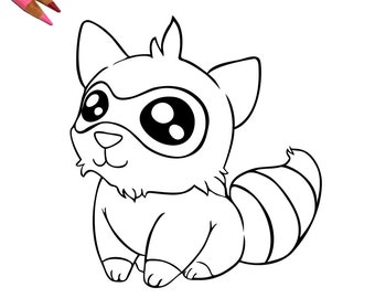 Kawaii coloring page | Etsy