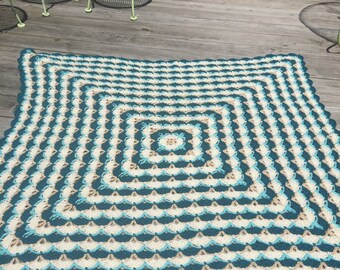 Mile A Minute Shell Blanket PDF Crochet Pattern Instant
