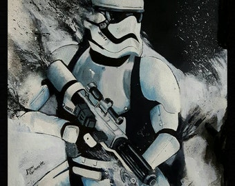 Items similar to Stenciled Stormtrooper Print on Etsy
