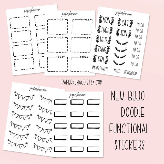 cute stickers for your bullet journals & planners. by paperkumaco