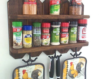 Rustic spice rack | Etsy