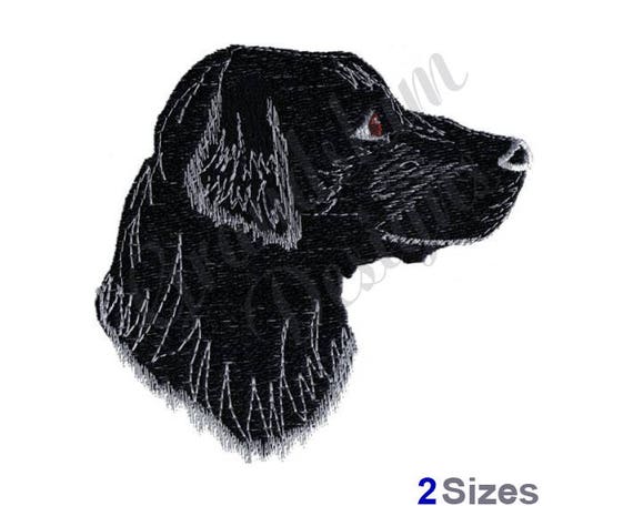 Black Lab Head Machine Embroidery Design
