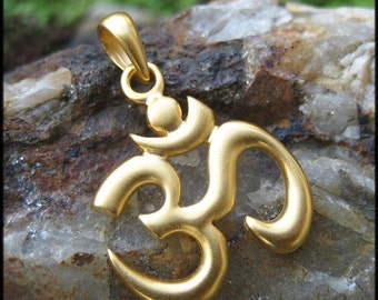 Gold om pendant | Etsy