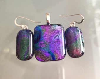 Art Glass Jewelry Handmade Fused Dichroic Glass by Artglassjewelry