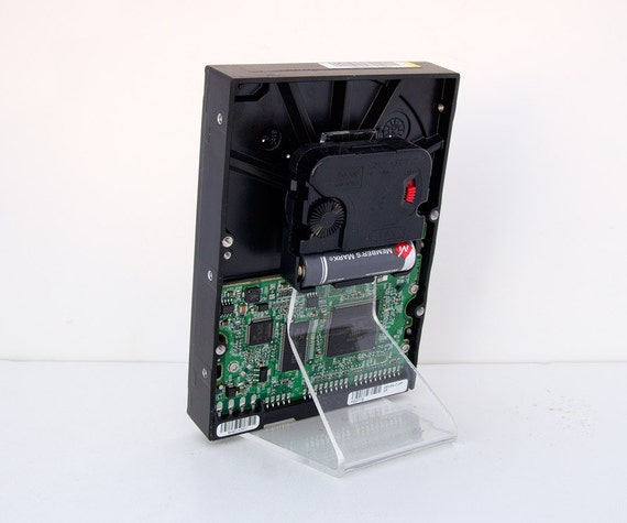 Computer parts clock hard drive clock Geek clock gift