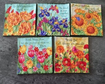 Bible verse coasters | Etsy