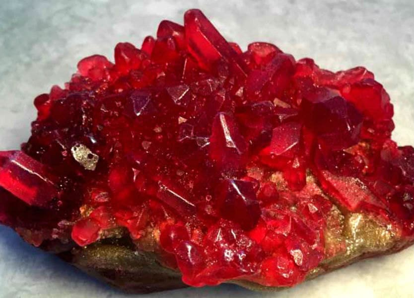 Ruby Red Geode Crystal Gemstone Rock Soap Pomegranate