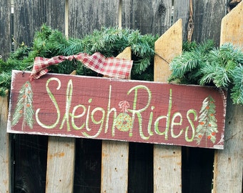Unique sleigh ride sign related items | Etsy