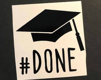 Graduation cap decal | Etsy