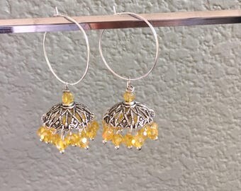 Silver jhumkas | Etsy