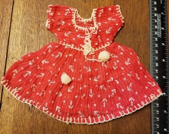 Red doll dress | Etsy