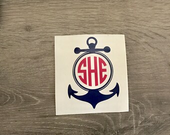 Navy monogram | Etsy