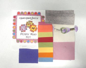 Penny rug kit | Etsy