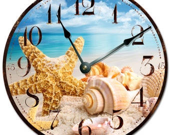 Seashell clock | Etsy