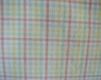 Pastel plaid fabric | Etsy