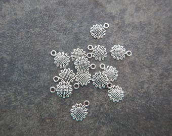 24 Mini Word Charms 8 Each JOY HOPE LOVE Atq Silver Tone