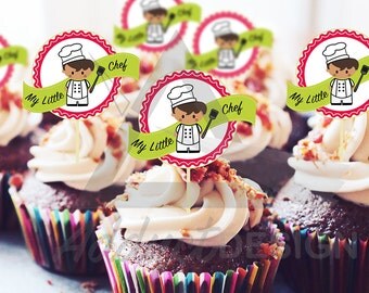 Chef cake topper | Etsy