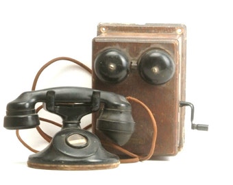 Crank telephone | Etsy