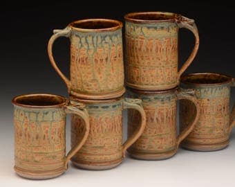 Studio pottery mug | Etsy