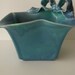 Vintage KTK California Pottery Number 138 Blue Drip Glaze Bow