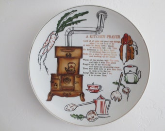 Kitchen prayer plate | Etsy