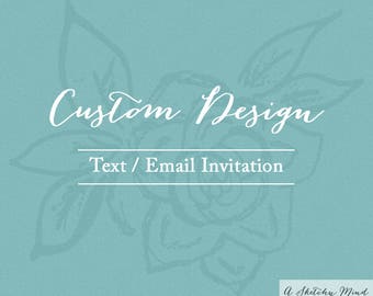 Text invitation | Etsy