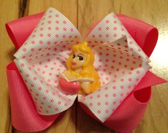 Items similar to Disney Princess Hair Bow Clips Ribbon Sculpture Girl ...