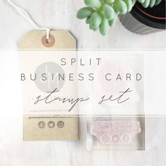 Split Business Card Stamp Set Custom Business Cards Custom