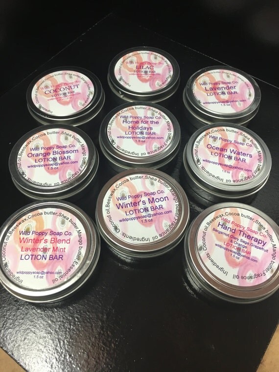 Lotion-Solid Lotion Bars by WildPoppySoapCo on Etsy