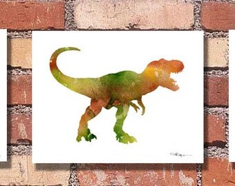 T rex painting | Etsy