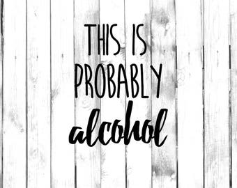 Alcohol stickers | Etsy