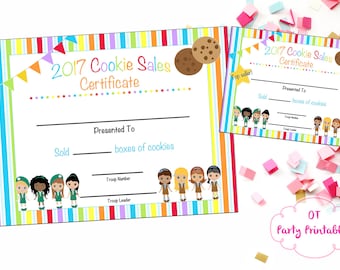 Brownie certificate | Etsy