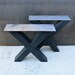 Industrial X Shape Metal Table legs 4x4