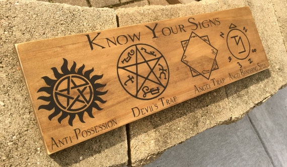 Supernatural Sign Winchester Know your signs Wood Sign