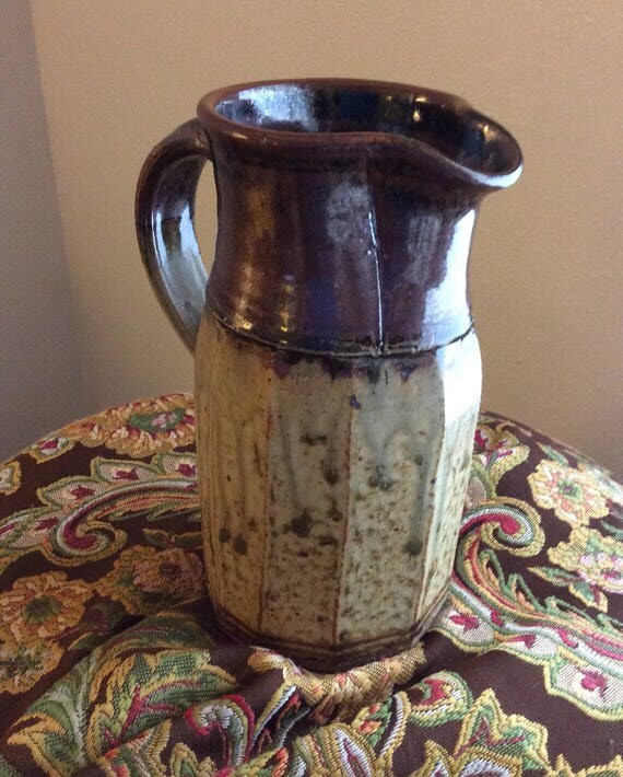 Studio Art Pottery Pitcher Impressed Maker's Mark Nice