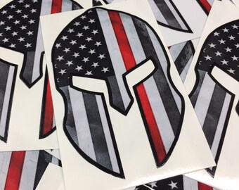 Thin red line decal | Etsy