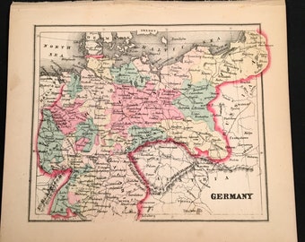 Vintage germany map | Etsy