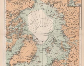 South pole map | Etsy