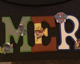 Paw patrol letters | Etsy