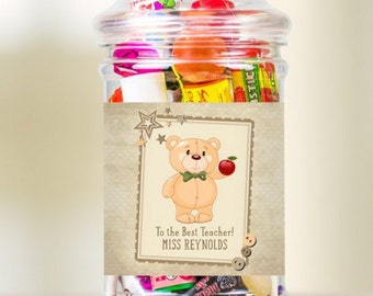 Teacher candy jar | Etsy