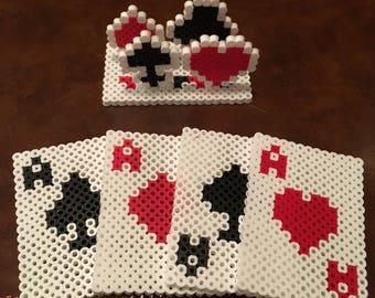 Perler bead coaster | Etsy