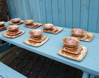 Handmade Stoneware Pottery Dinnerware Sets & Mugs by pagepottery