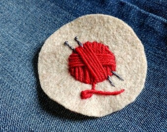 Knitting patch | Etsy