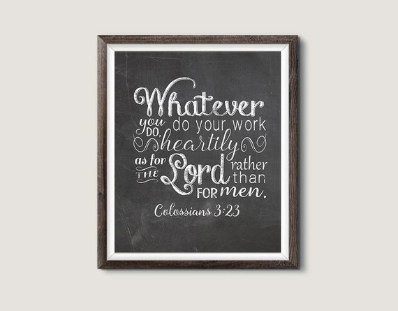 Hard Work Bible Quote Coworker Gift by SweetFaceDesign on Etsy