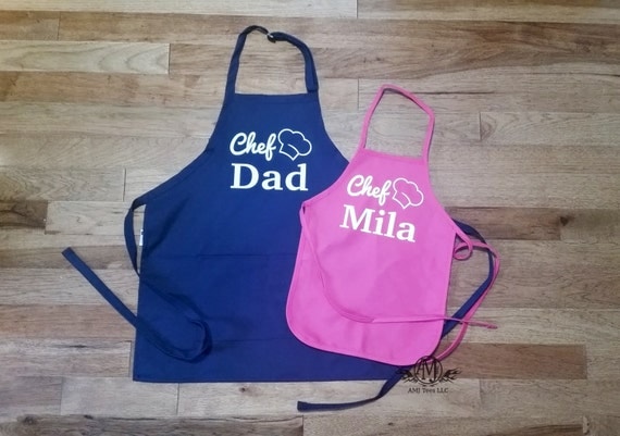 Matching aprons, Personalized Father & daughter Apron Set, fathers day ...