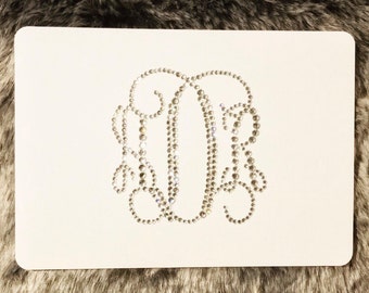 Rhinestone monogram | Etsy