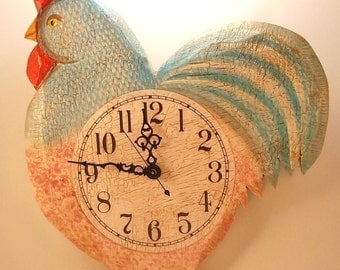 Rooster Clock Rooster Wall Clock