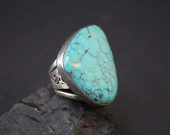 Large turquoise ring | Etsy