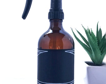 3 x 500ml amber glass spray bottles with labels & NEW SUPERIOR